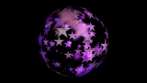 abstract sphere of moving stars black ba... | Stock Video | Pond5