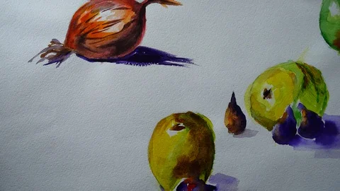 Abstract still life in the form of veget... | Stock Video | Pond5