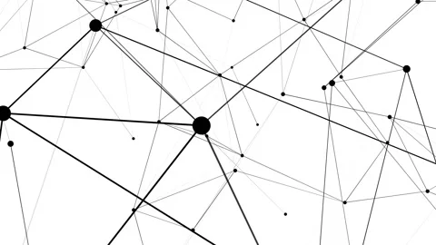 Abstract structure connected by nodes, w... | Stock Video | Pond5