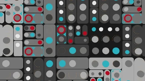 abstract tech background with random rot... | Stock Video | Pond5