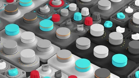 abstract tech background with random rot... | Stock Video | Pond5