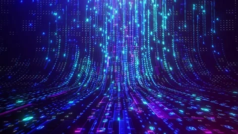 Abstract Technology Background. Binary d... | Stock Video | Pond5