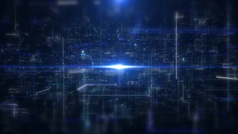 Abstract technology background of digita... | Stock Video | Pond5