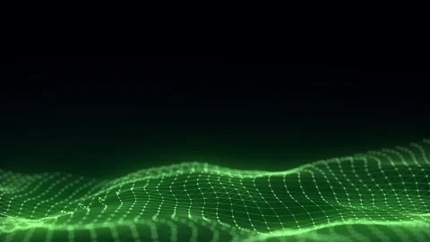 Abstract technology wave of particles an... | Stock Video | Pond5