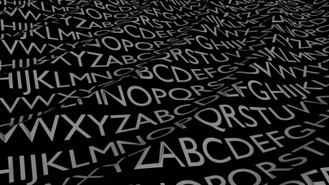 Abstract Text Surface Wave, 3D Loopable ... | Stock Video | Pond5