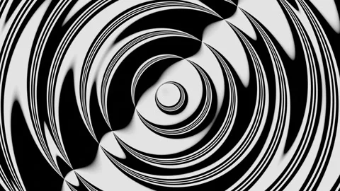 Abstract VJ Loop Black and White Circles... | Stock Video | Pond5