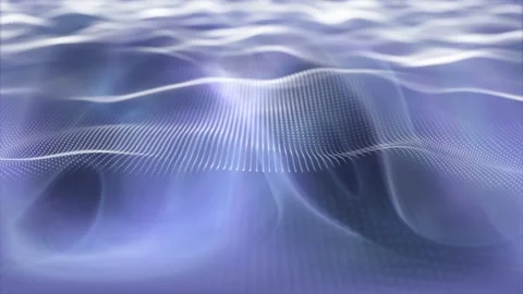 Abstract waves particles with mystic fog... | Stock Video | Pond5