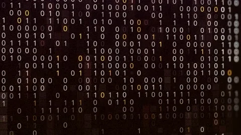 Abstract white and yellow binary code on... | Stock Video | Pond5