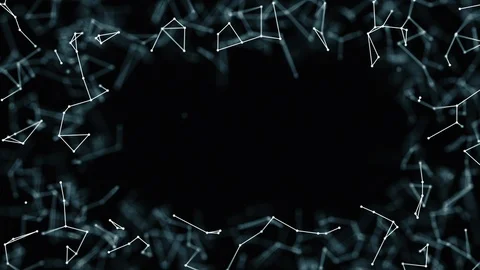 Abstract white constellation lines frame... | Stock Video | Pond5