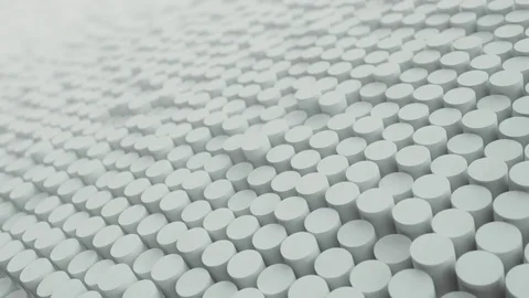 Abstract White Cylinders Wave, 3d Loopab... | Stock Video | Pond5