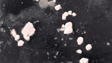 Abstract white powder clumps disintegrat... | Stock Video | Pond5