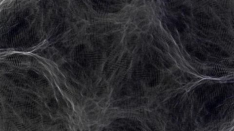 Abstract wireframe waves, top view. Loop... | Stock Video | Pond5