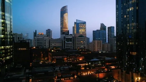 Abu Dhabi World trade center and the mal... | Stock Video | Pond5