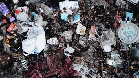 The abundance of garbage waste. Large vi... | Stock Video | Pond5