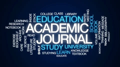 Academic journal animated word cloud, te... | Stock Video | Pond5