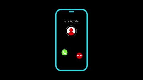 accept call or decline call icon animati... | Stock Video | Pond5
