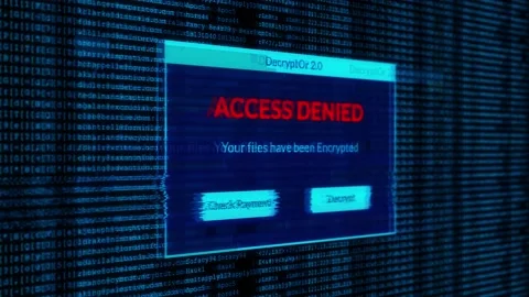 Access Denied notification and check pay... | Stock Video | Pond5
