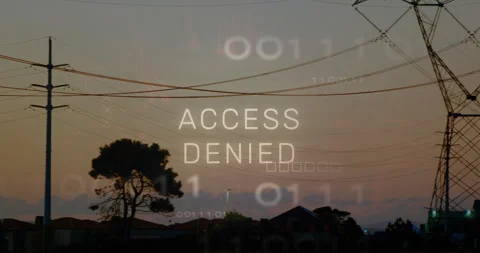 ACCESS DENIED overlay appearing over sub... | Stock Video | Pond5