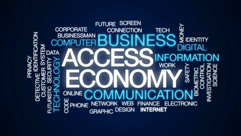 Access economy animated word cloud, text... | Stock Video | Pond5