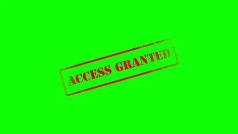 Access Granted being Stamped on Green Sc... | Stock Video | Pond5