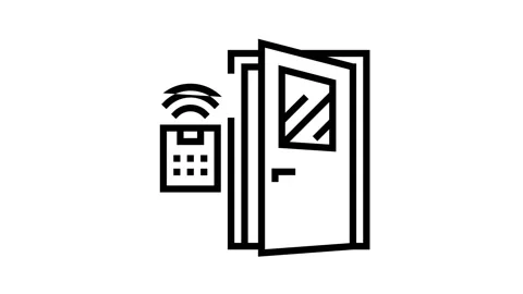 Door Access Icon Stock Footage ~ Royalty Free Stock Videos | Pond5