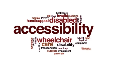 Accessibility animated word cloud, text ... | Stock Video | Pond5