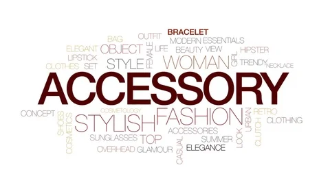 Accessory animated word cloud, text desi... | Stock Video | Pond5