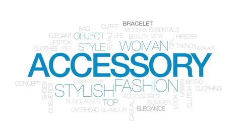 Accessory animated word cloud, text desi... | Stock Video | Pond5