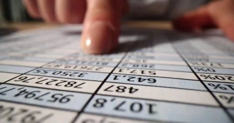Accountant running his finger over numbe... | Stock Video | Pond5
