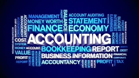 Accounting animated word cloud,animation... | Stock Video | Pond5