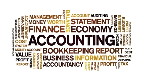 Accounting animated word cloud,animation... | Stock Video | Pond5