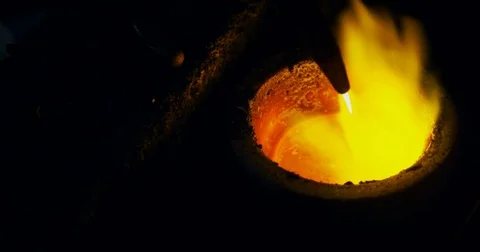 Acetylene torch melting the hot metal 4k | Stock Video | Pond5