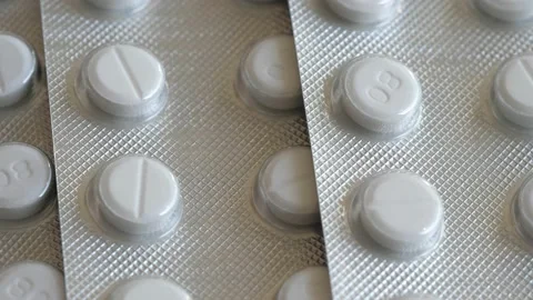 Acetylsalicylic Acid pills. Close up Med... | Stock Video | Pond5