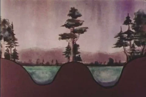 Acid rainfall is shown as well as layers... | Stock Video | Pond5