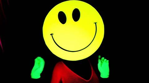 acid smiley emoticon raver woman gogo da... | Stock Video | Pond5