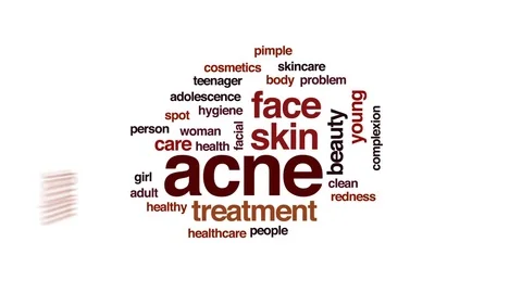 Acne animated word cloud, text design an... | Stock Video | Pond5
