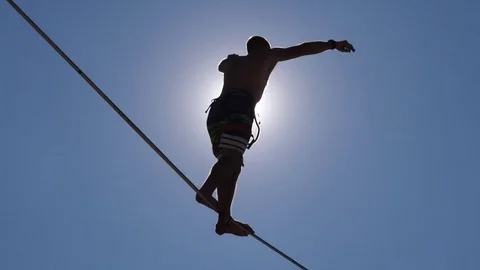 Man Balancing On Rope Stock Videos – Royalty-Free HD & 4K Videos