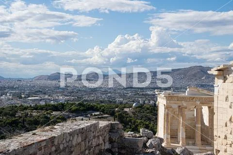 Acropolis and urban scape background ~ Hi Res #127484063