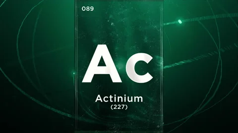 Actinium (Ac) symbol chemical element of... | Stock Video | Pond5