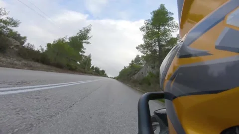 Action Camera View on Motorcycle Side Cr... | Stock Video | Pond5