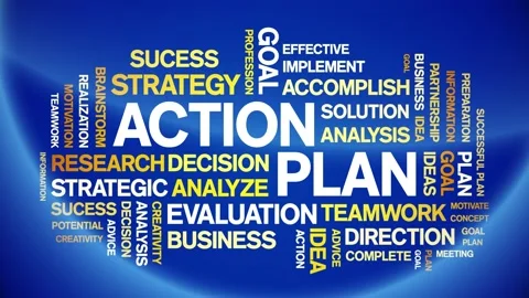 Action Plan Animated Tag Word Cloud,Text... | Stock Video | Pond5
