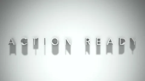 action ready 3D title animation white te... | Stock Video | Pond5