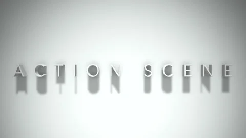 action scene 3D title animation white te... | Stock Video | Pond5