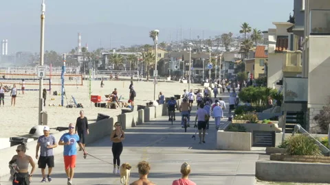 Active Crowd of People Los Angeles Calif... | Stock Video | Pond5