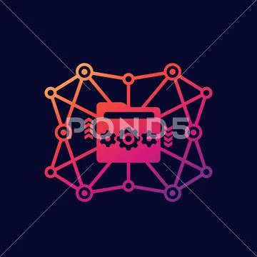 Active directory, folder icon for web: Royalty Free #201259778