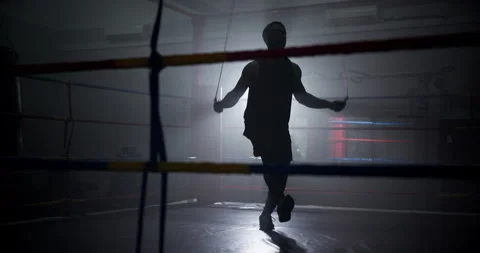 Active, man and jumping with rope at gym... | Stock Video | Pond5