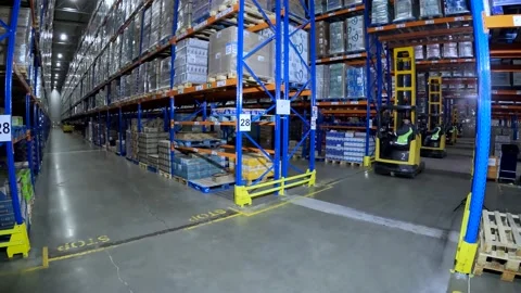 Active work in the warehouse. Modern for... | Stock Video | Pond5