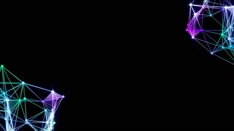 Activity of color neon structures in dif... | Stock Video | Pond5