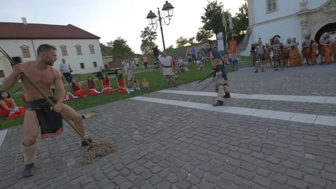 Actors demonstrating a fight | Stock Video | Pond5