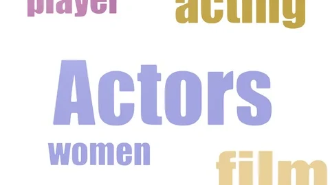Actors Wordcloud Animated On White Backg... | Stock Video | Pond5